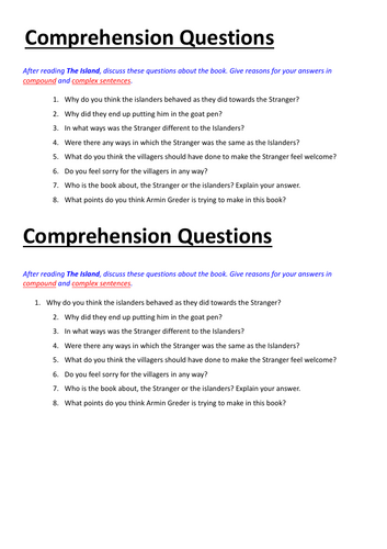 The Island by Armin Greder English Unit Year 5/6 | Teaching Resources