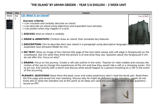 The Island by Armin Greder English Unit Year 5/6 | Teaching Resources