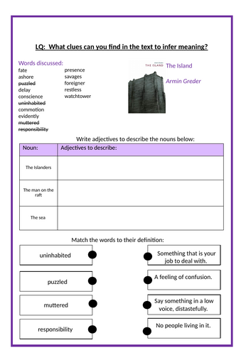 The Island by Armin Greder English Unit Year 5/6 | Teaching Resources