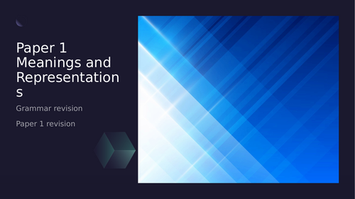 AQA A level Eng Lang Paper 1 Meanings and Representations | Teaching ...