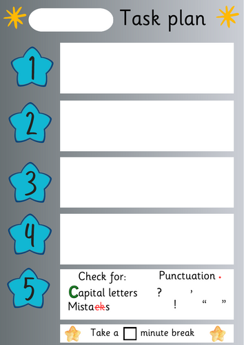 Blank Task Plans - 7 different designs | Teaching Resources