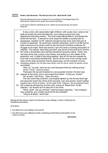 Jekyll & Hyde Model Answer GCSE Grade 9 | Teaching Resources Jekyll & Hyde Model Answer GCSE Grade 9 | Teaching Resources