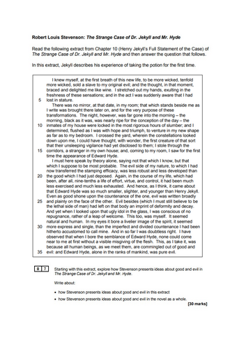 Jekyll & Hyde GCSE Lit Model Answer 3 | Teaching Resources Jekyll & Hyde GCSE Lit Model Answer 3 | Teaching Resources