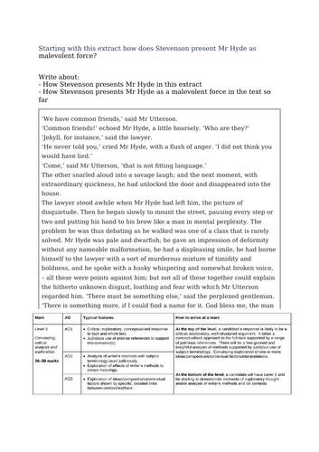 Jekyll & Hyde GCSE Lit Model Answer 4 | Teaching Resources