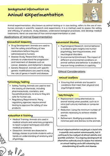 Debate: Fact-Checked Debate on Animal Experimentation | Teaching Resources