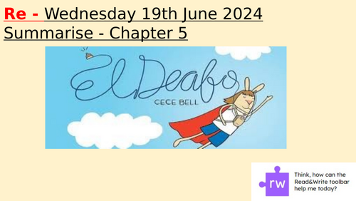 Guided Reading for Year 4 - El Deafo by Cece Bell (12 lessons ...