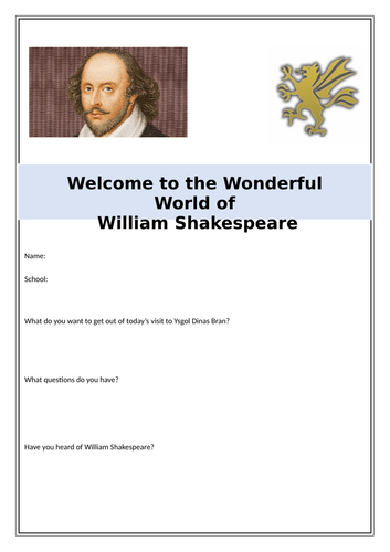 Shakespeare Booklet | Teaching Resources