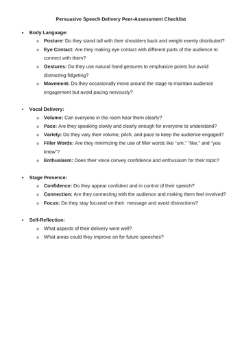 Persuasive Speech Writing | Teaching Resources