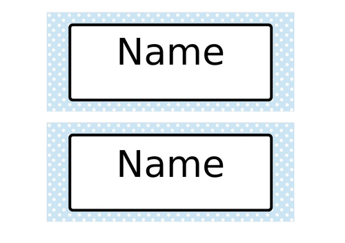 Editable Name Labels: Desk and classroom labels: Spotty Pastel Theme ...