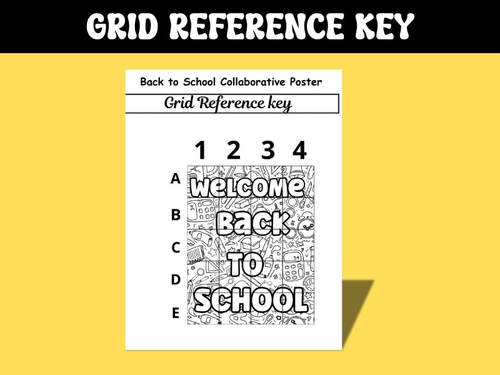 Back to School Collaborative Poster Art Coloring Pages-30X37.5 inch ...