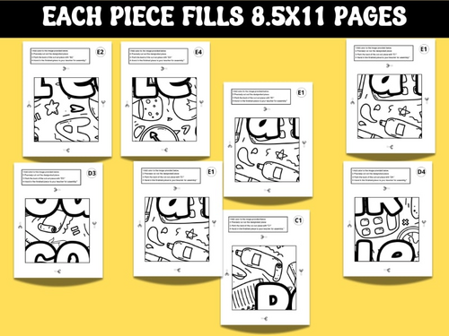 Back to School Collaborative Poster Art Coloring Pages in French-30X37 ...