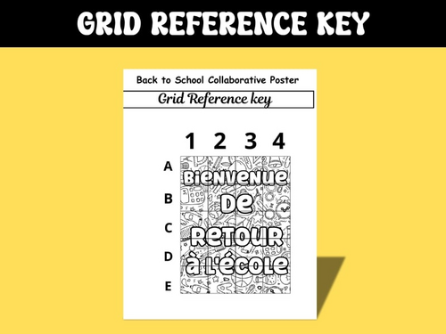 Back to School Collaborative Poster Art Coloring Pages in French-30X37 ...