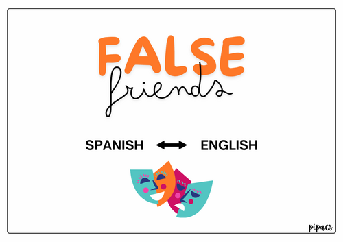 Spanish -English False Friends cards | Teaching Resources