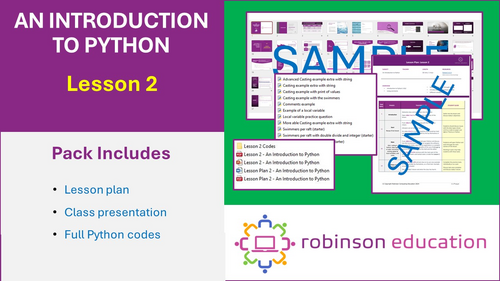 Beginners to Python Programming - Lesson 2 | Teaching Resources Beginners to Python Programming - Lesson 2 | Teaching Resources