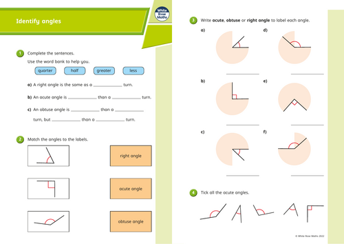 Maths Year 4 - Angles and Shape (White Rose - 2 weeks) | Teaching Resources