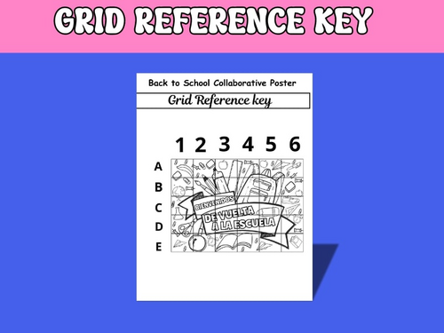 Spanish Back to School Collaborative Poster Art Coloring Pages-34.6X24 ...