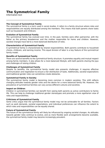 The Symmetrical Family.docx | Teaching Resources