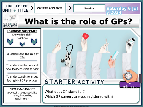 What is a GP and Role of a local Doctor: PSHE Lesson | Teaching Resources