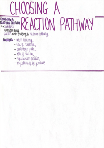 Reaction Pathways (Quantitative) Revision Poster [AQA GCSE Chemistry ...