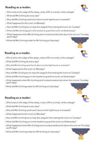 The Lighthouse Keepers Lunch- Talk for Writing unit | Teaching Resources