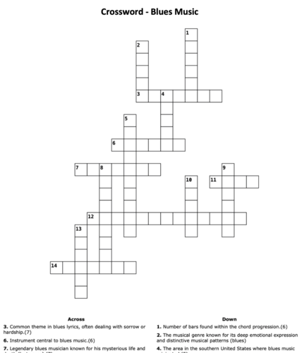 Blues Music (Cover Work Booklet) | Teaching Resources