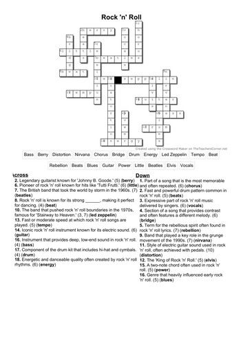 Rock 'n' Roll Music (Music Cover Work Booklet) | Teaching Resources