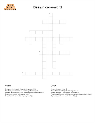 KS2 Design technology crossword bundle | Teaching Resources