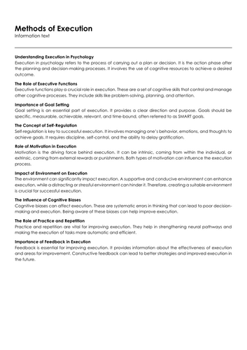 Methods of Execution | Teaching Resources