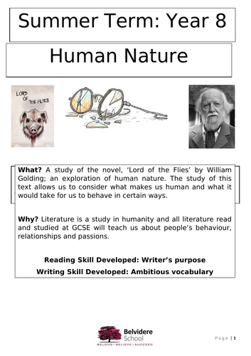 Lord of the Flies Booklet, knowledge organiser & SOW KS3 | Teaching ...