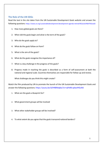 IB DP Geography Unit 3: Global Resource Consumption and Security ...