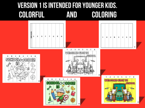 Back to School Agamograph Art Coloring Activities|Back to School ...