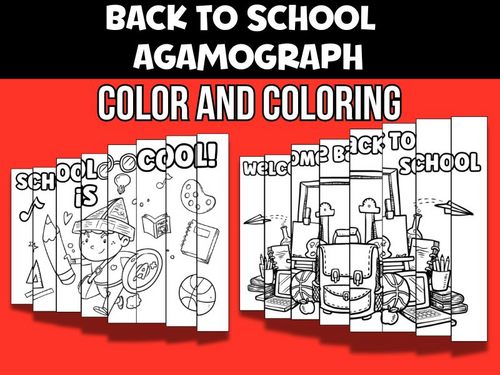 Back to School Agamograph Art Coloring Activities|Back to School ...