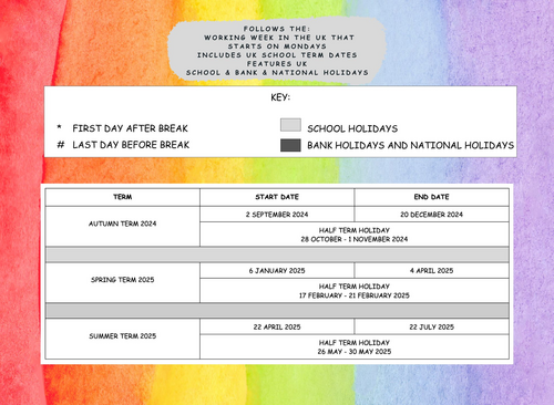 Academic Calender - July 2024 to August 2025 | Teaching Resources