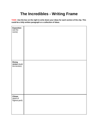 Key Stage Two/Three - The Incredibles - Creative Writing - 9 Lessons ...