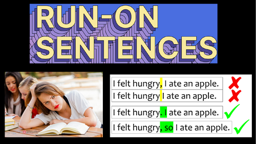 2024 RUN-ON SENTENCES LESSON (with video) | Teaching Resources