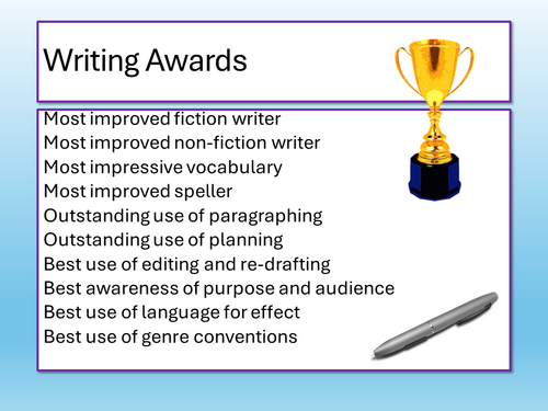End of Year English Awards | Teaching Resources
