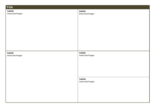 Revision note templates - A-level & GCSE | Teaching Resources
