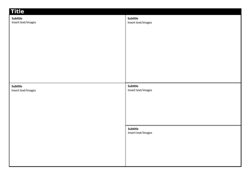 Revision note templates - A-level & GCSE | Teaching Resources