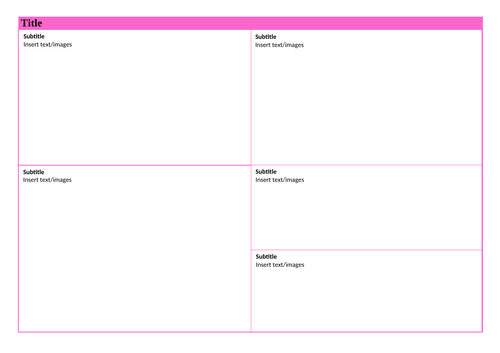 Revision note templates - A-level & GCSE | Teaching Resources