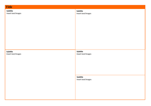 Revision note templates - A-level & GCSE | Teaching Resources