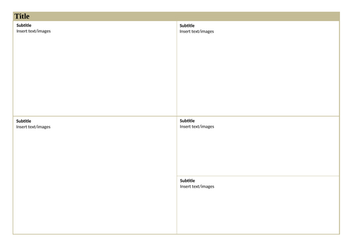 Revision note templates - A-level & GCSE | Teaching Resources