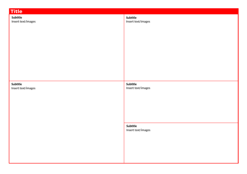 Revision note templates - A-level & GCSE | Teaching Resources