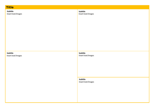 Revision note templates - A-level & GCSE | Teaching Resources