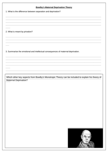 ATTACHMENT Bowlby's maternal deprivation COMPLETE LESSON | Teaching ...
