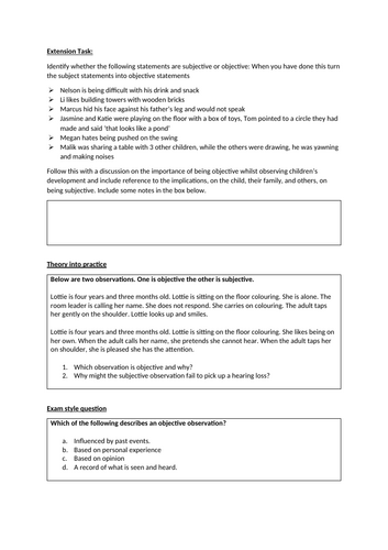 Content Area 8 -Level 1/2 Tech Award in Child Dev and Care in Early ...