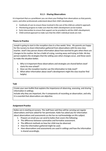 Content Area 8 -Level 1/2 Tech Award in Child Dev and Care in Early ...