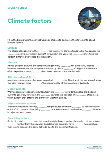 Evidence for climate change KS3 Geography | Teaching Resources