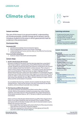 Evidence for climate change KS3 Geography | Teaching Resources