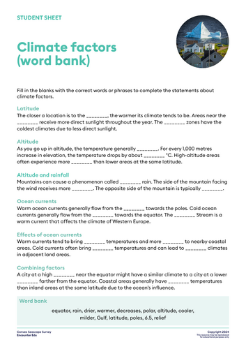 Evidence for climate change KS3 Geography | Teaching Resources