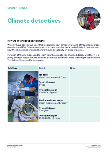 Evidence for climate change KS3 Geography | Teaching Resources